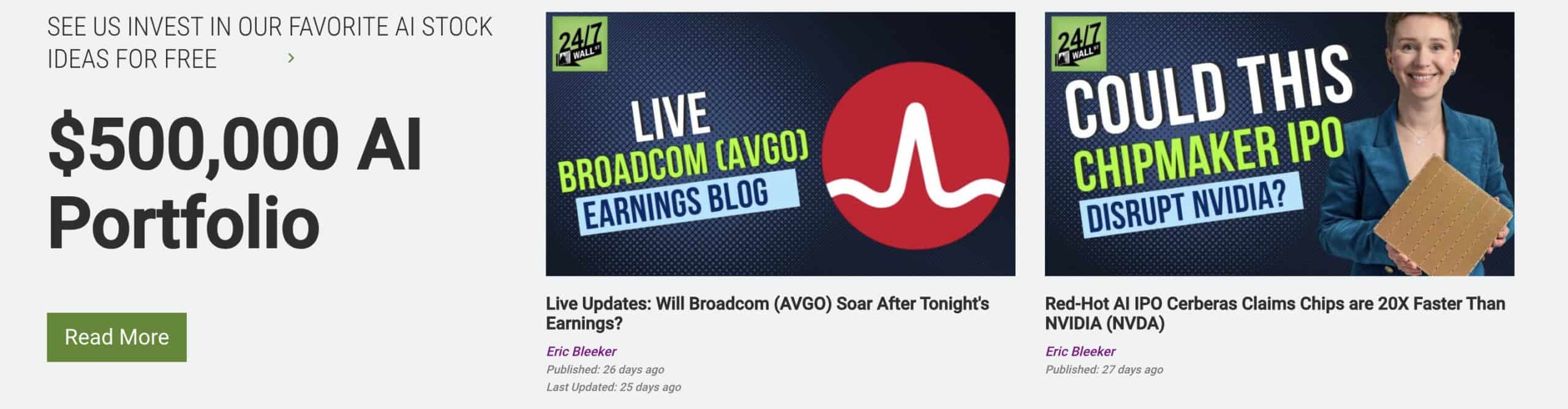 How To Follow 24/7 Wall St's $500,000 AI Stock Portfolio - 24/7 Wall St.